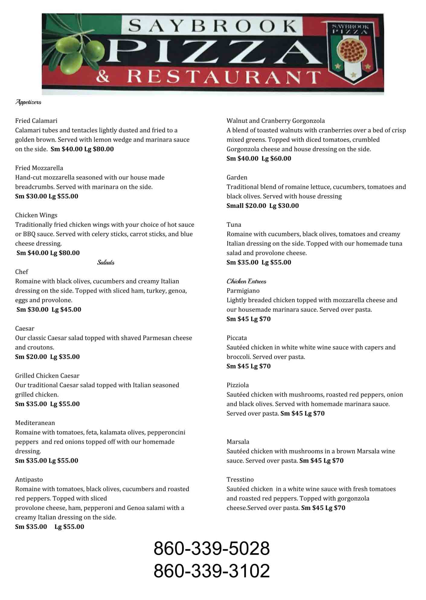 Pizza Photos in Old Saybrook, CT | Saybrook Pizza & Restaurant