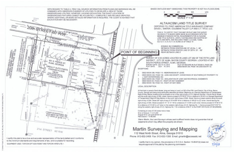 Boundary Mapping | Alma, GA | Martin Surveying and Mapping
