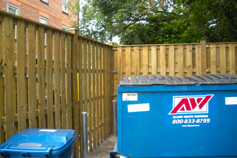 waste-management-enclosure - Rockville, MD - Potomac Fences INC