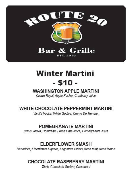 Wine Selection - Wilbraham, MA - Route 20 Bar & Grille