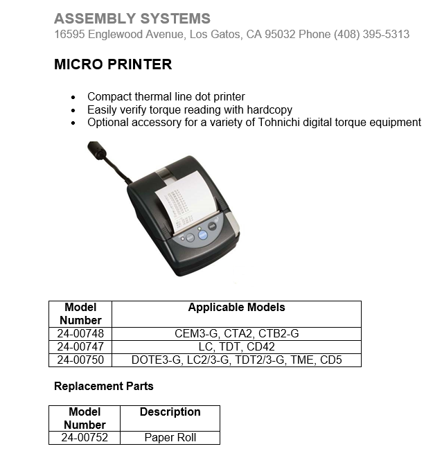 Micro Printer | Skye Industries, Inc