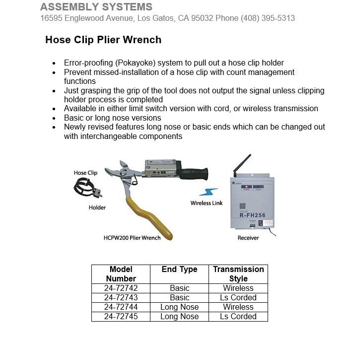 Hose Clip Plier Wrench | Skye Industries, Inc