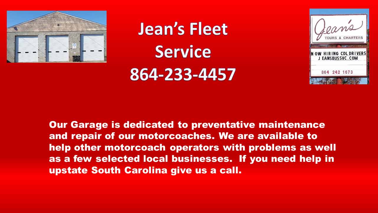 Fleet Service | Jean’s Bus Service Inc.