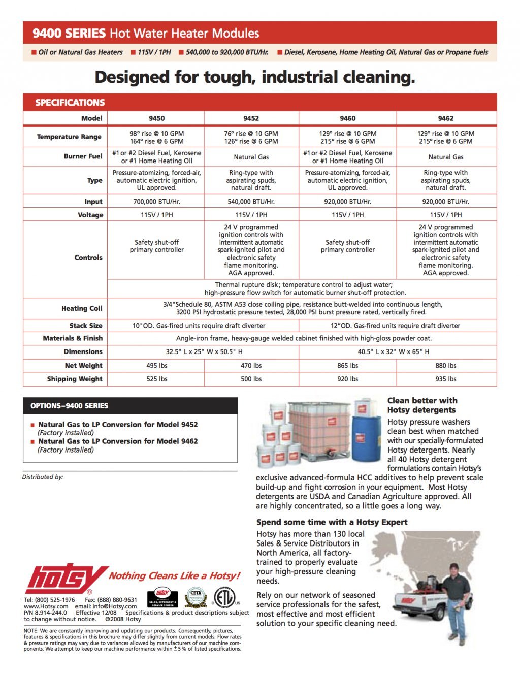 1400 Series Product Sheet | Hotsy Pressure Washing Equipment of San ...
