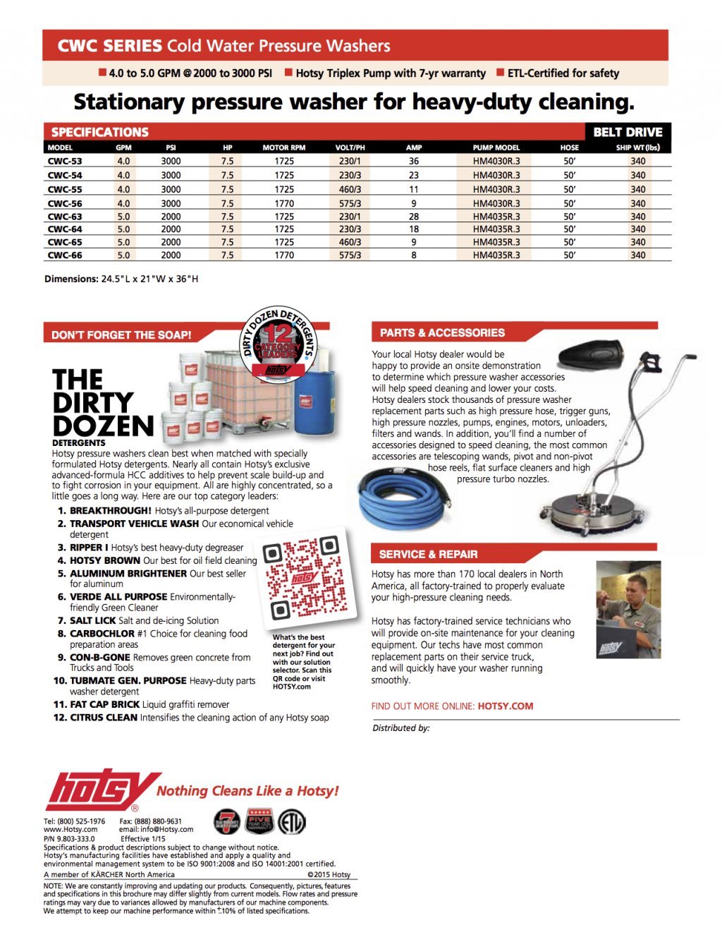 CWC SeriesProduct Sheet | Hotsy Pressure Washing Equipment of San Diego ...