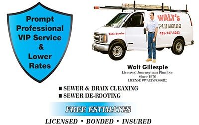 Plumbing Contractor Serving Newcastle and Bellevue, WA