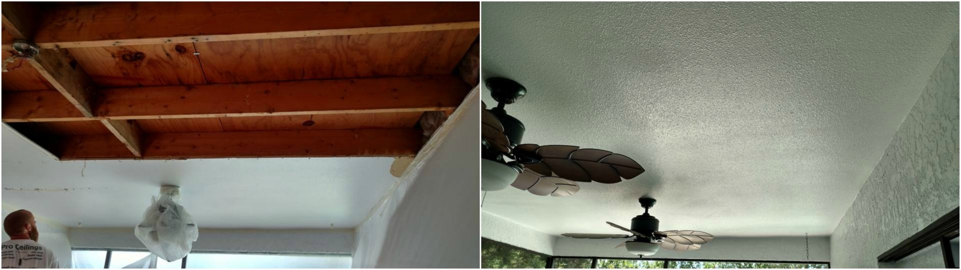 Pro Ceilings and Drywall Texture Repair, Inc. - before-n-after